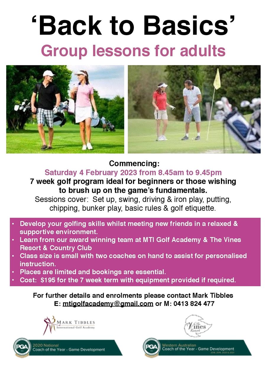 Group Golf Lessons » Practice With a Friend - The Vines Golf Course